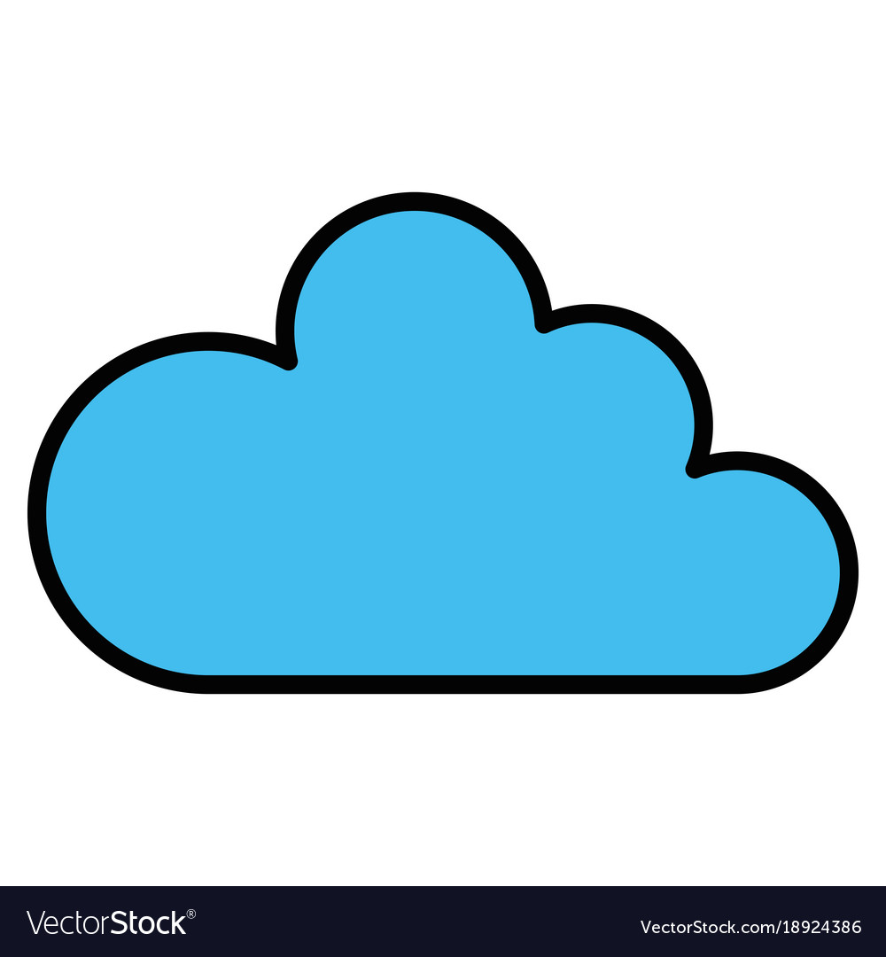 Cloud computing isolated icon Royalty Free Vector Image