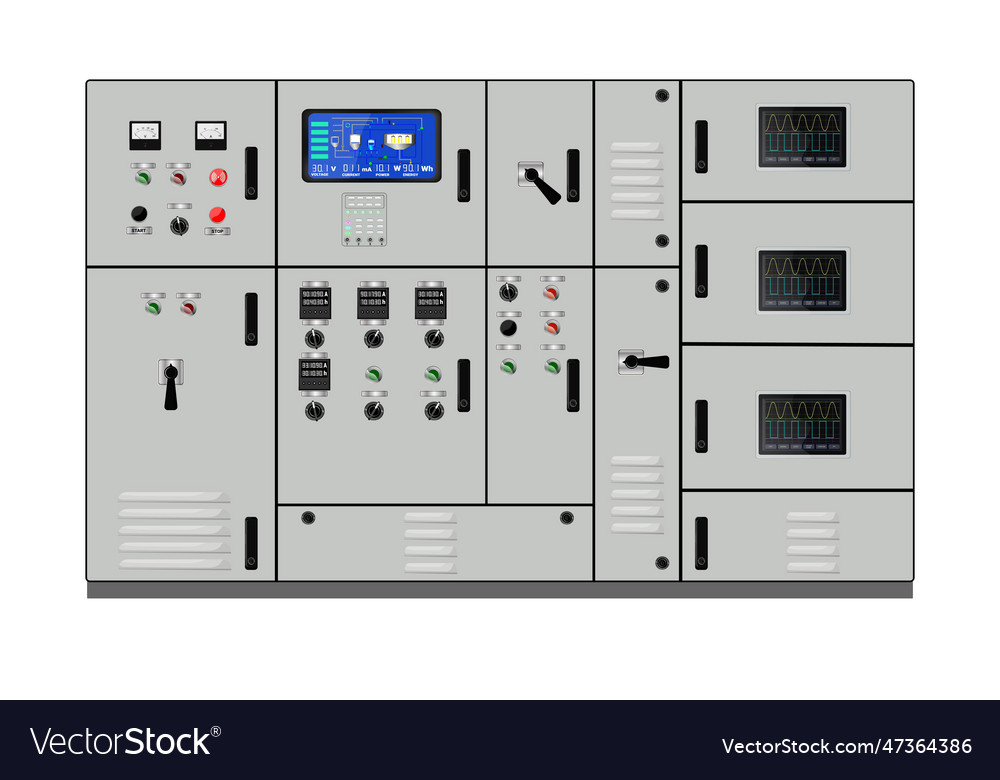Control panel production Royalty Free Vector Image