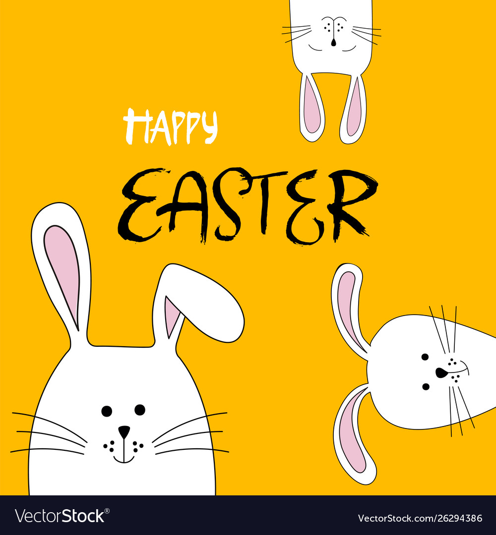 Easter bunnies Royalty Free Vector Image - VectorStock
