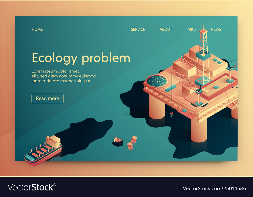 Ecology problem isometric Royalty Free Vector Image
