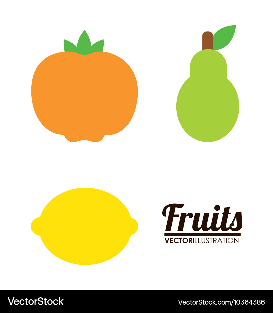 Fruit healthy organic food design Royalty Free Vector Image