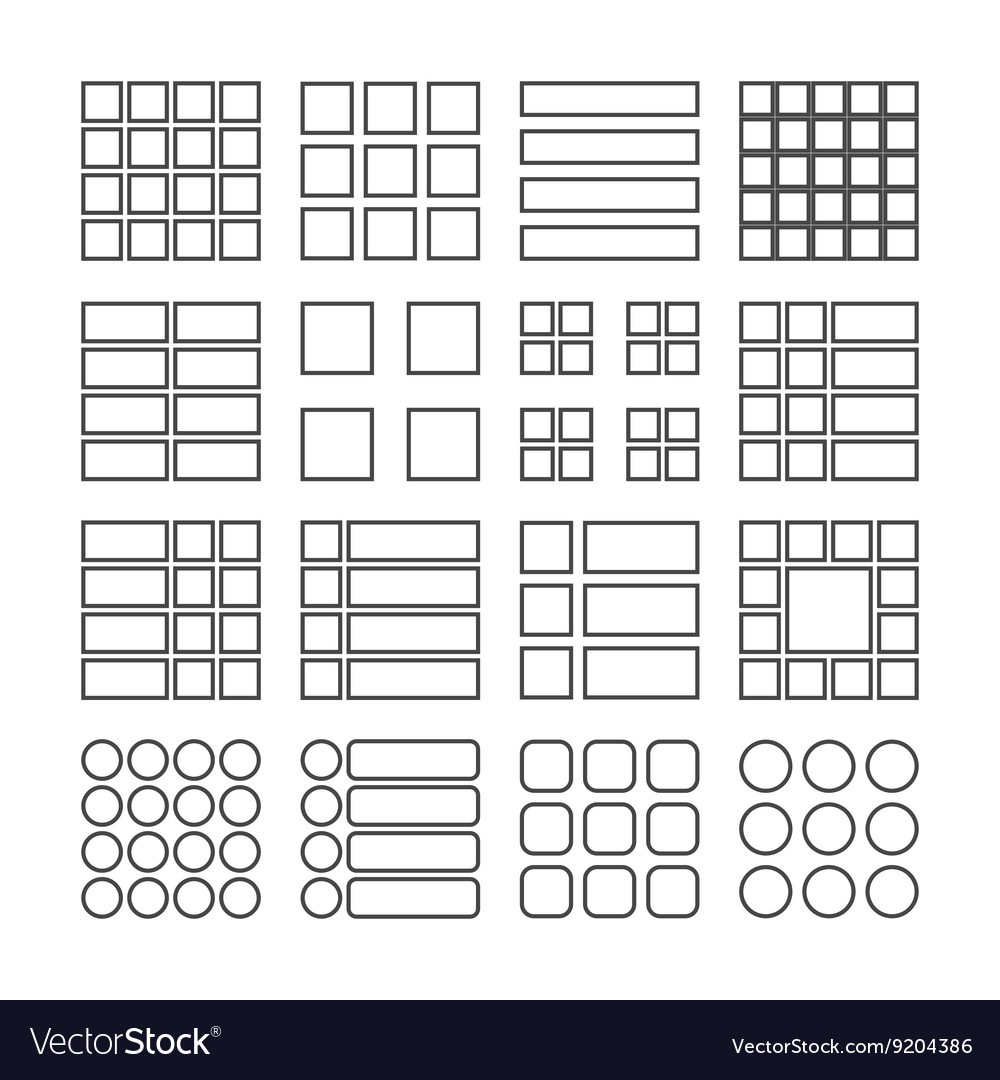 Icons menu list Royalty Free Vector Image - VectorStock