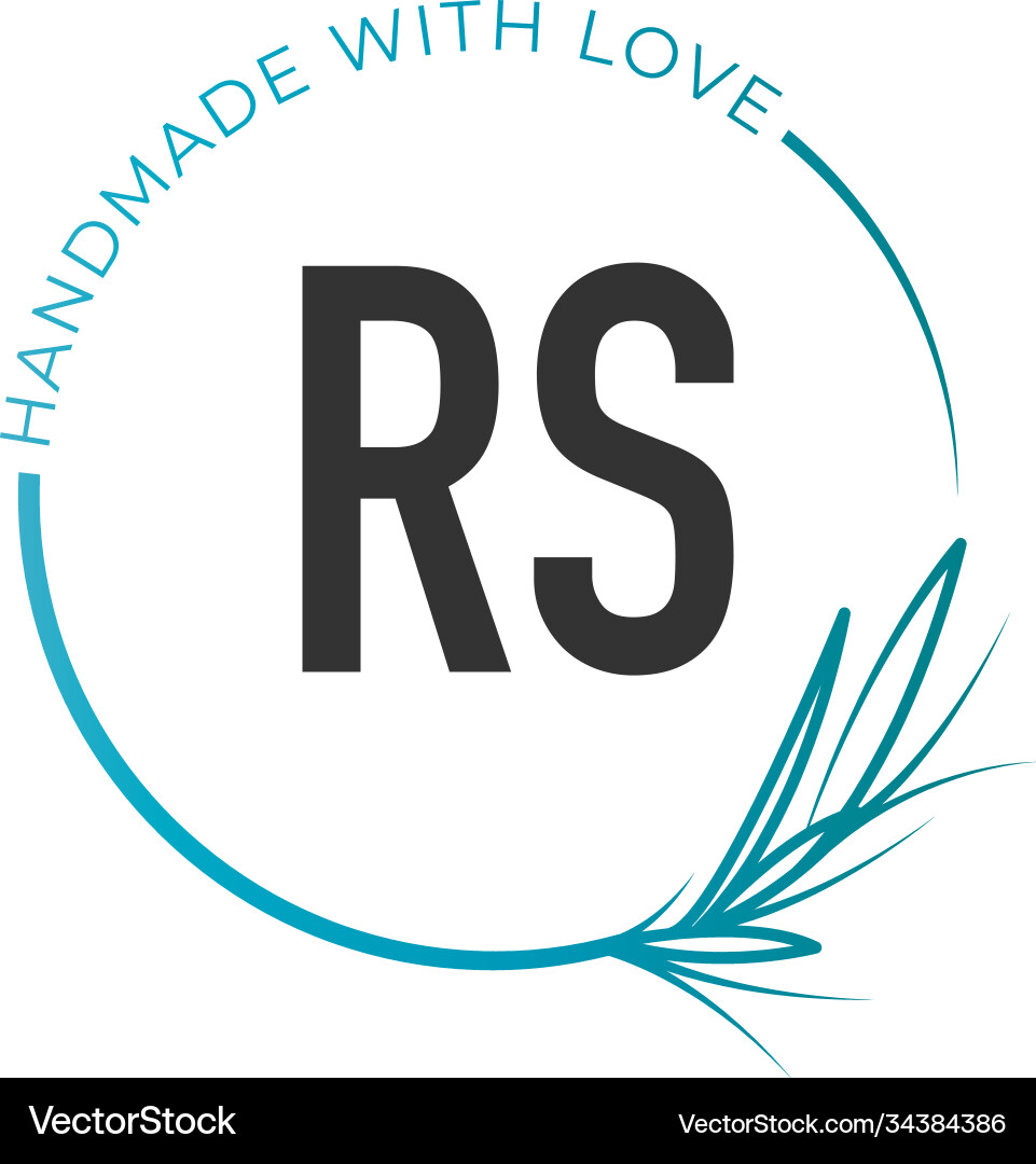 Initial letter rs floral feminine logo template Vector Image