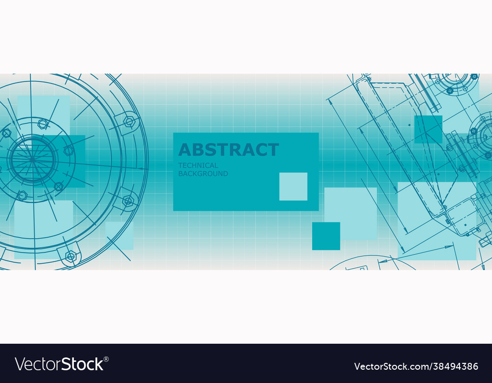 Mechanical engineering drawing Royalty Free Vector Image