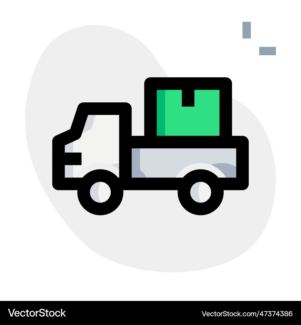 Pick up vehicle carrying shipment Royalty Free Vector Image
