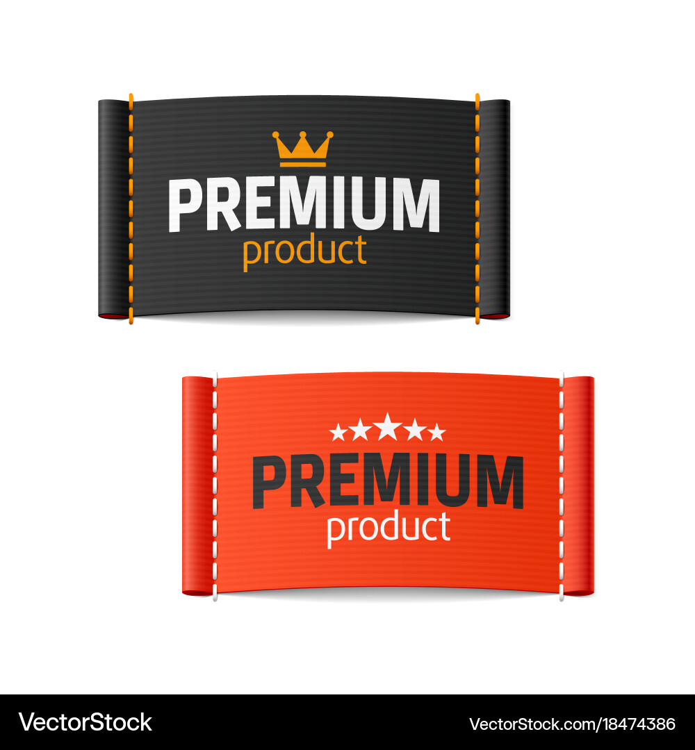 Premium product clothing label Royalty Free Vector Image