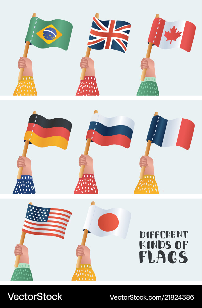 Set of national flags Royalty Free Vector Image