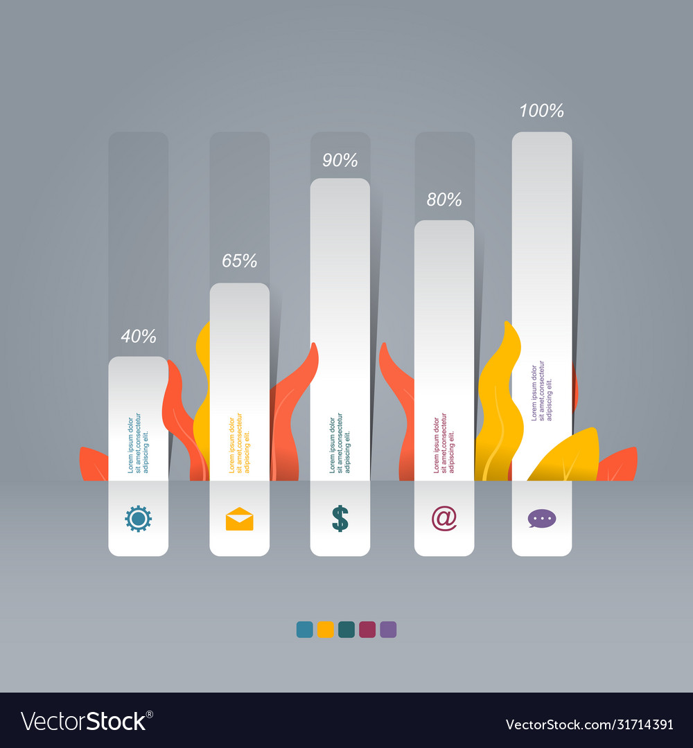 Bar chart graph diagram statistical business Vector Image
