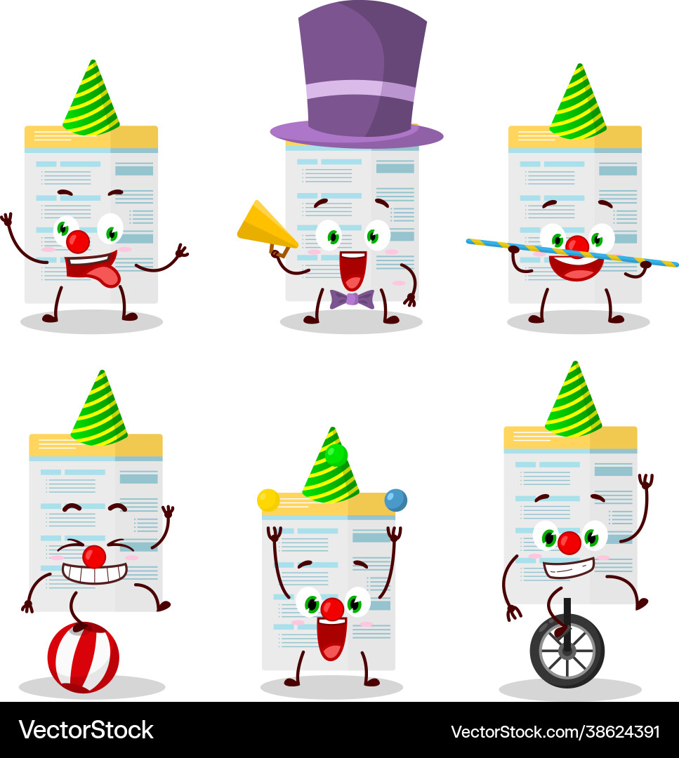 Cartoon character filling form with various Vector Image