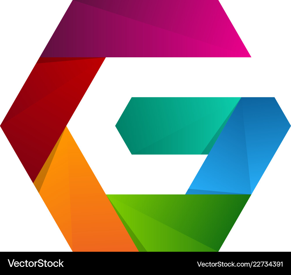 Color letter g logo icon design Royalty Free Vector Image
