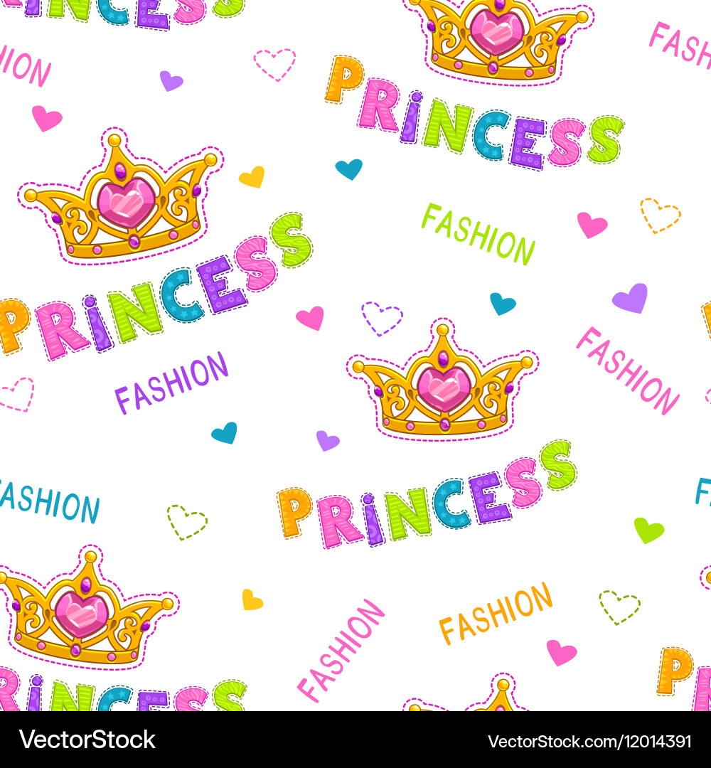 Cute seamless pattern for baby girls Royalty Free Vector
