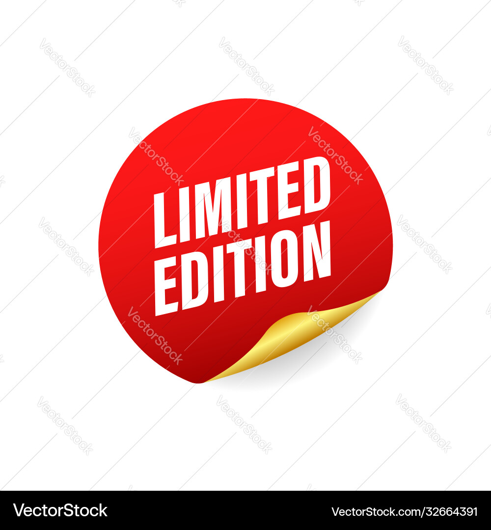 Limited edition grunge style red colored red Vector Image