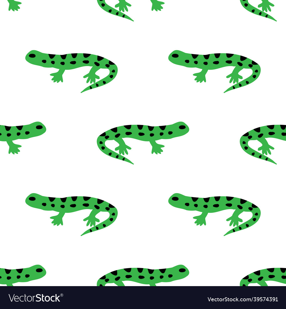 Seamless lizards pattern Royalty Free Vector Image