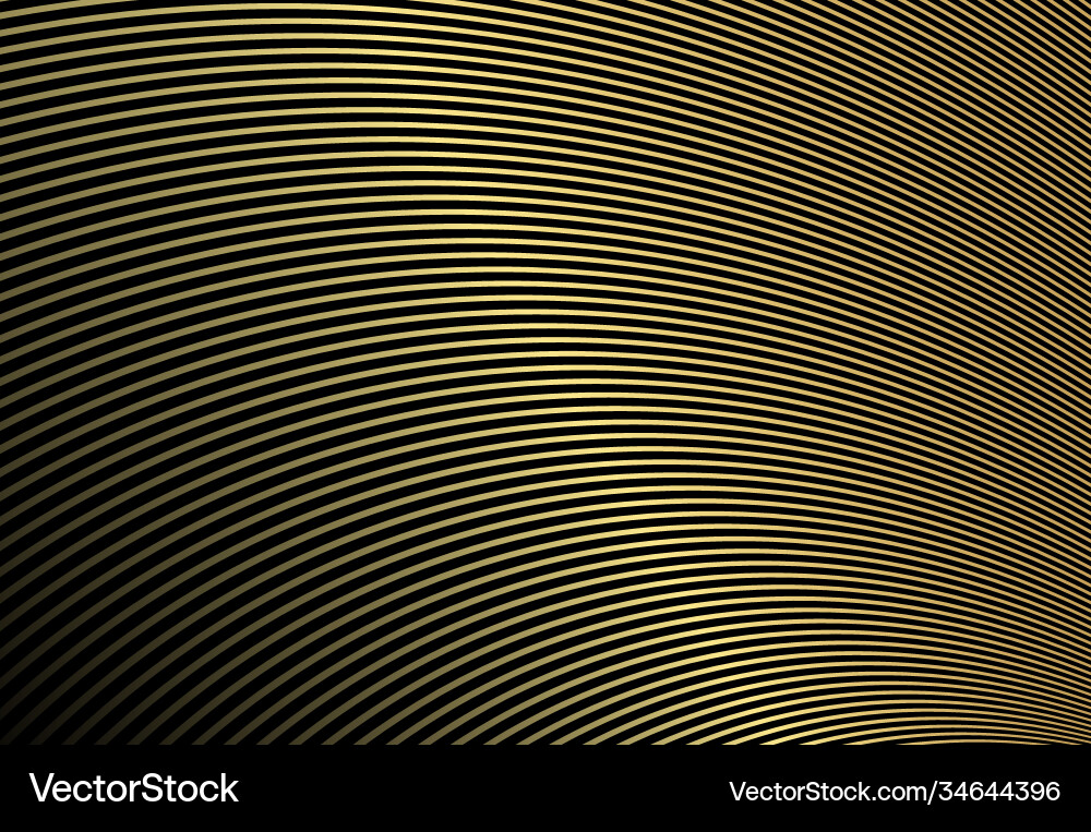 Abstract gold color warped diagonal striped Vector Image