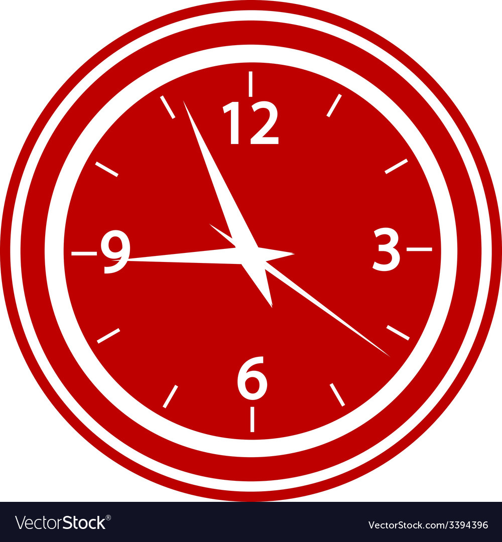 Clock button Royalty Free Vector Image - VectorStock