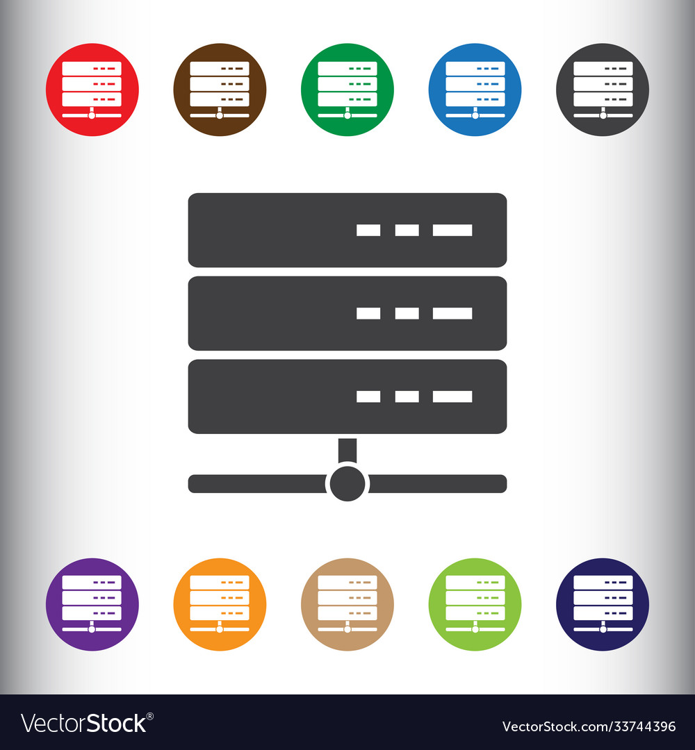 Database server icon sign storage Royalty Free Vector Image