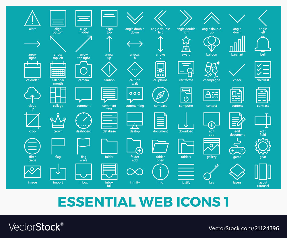 Essential mixed web icons Royalty Free Vector Image