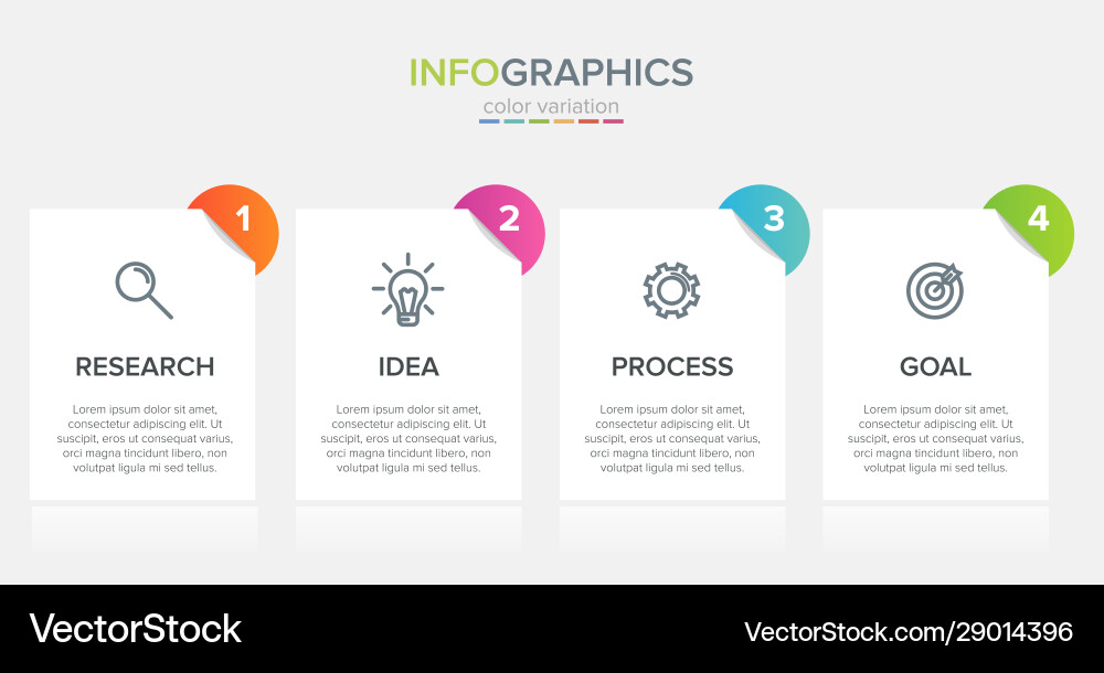 Infographic design with icons and 4 options Vector Image