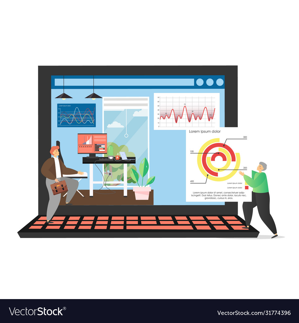 Office people daily routine flat Royalty Free Vector Image Office people daily routine flat Royalty Free Vector Image