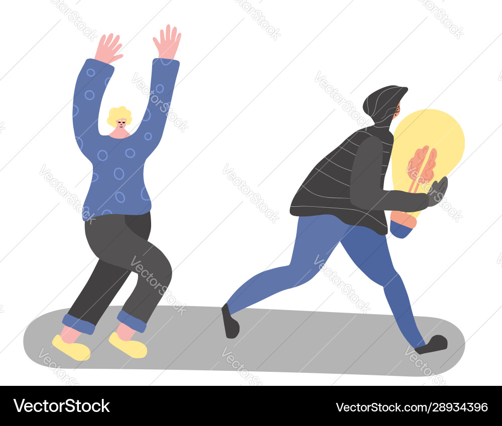 Plagiarism concept hand drawn property set Vector Image