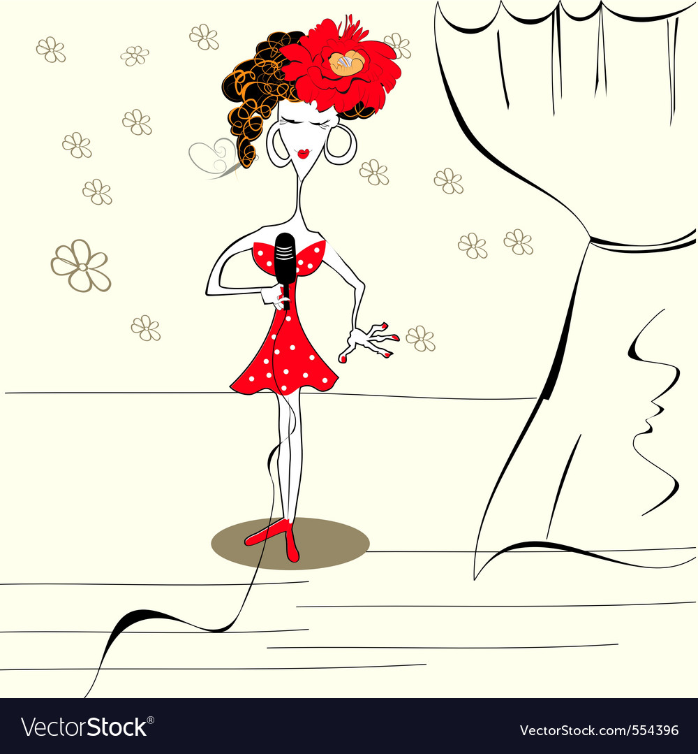 Singer Royalty Free Vector Image - VectorStock