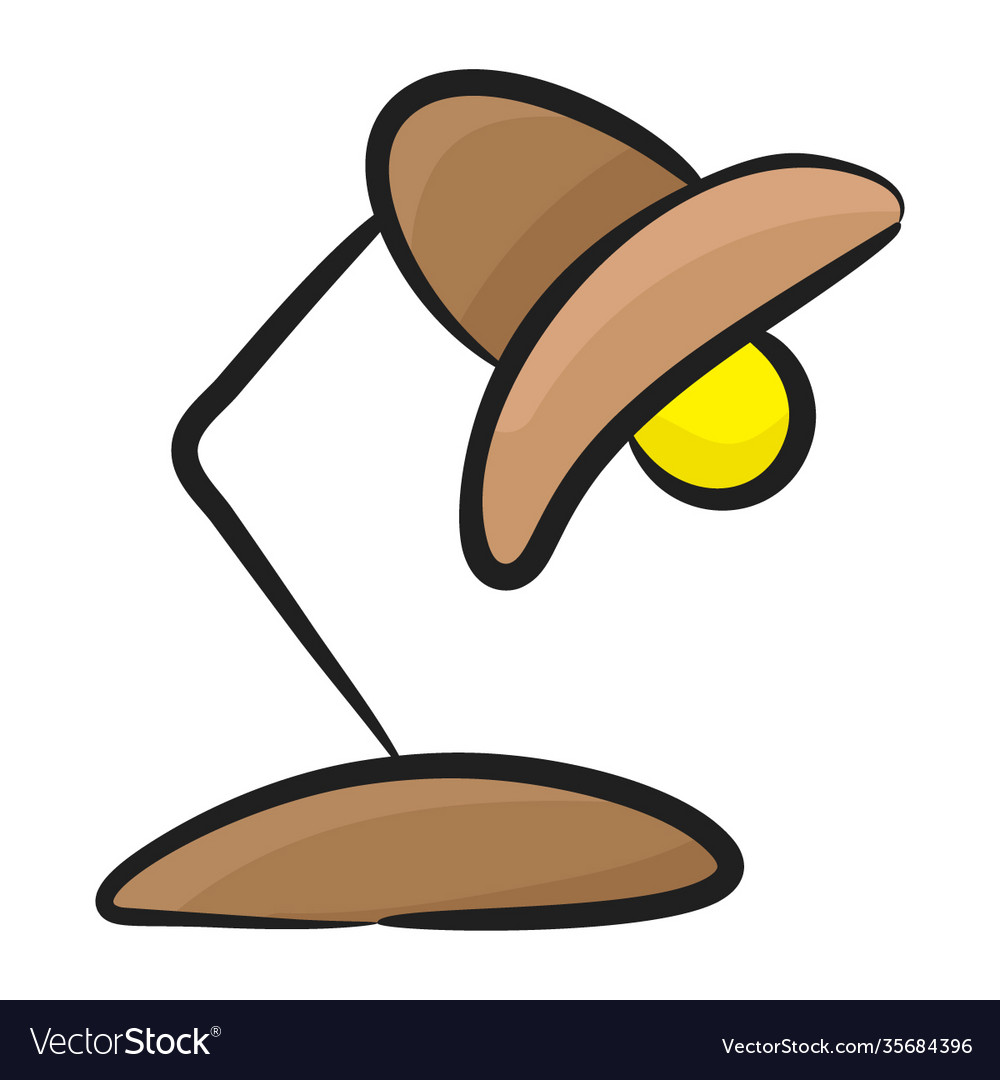 Table lamp Royalty Free Vector Image - VectorStock