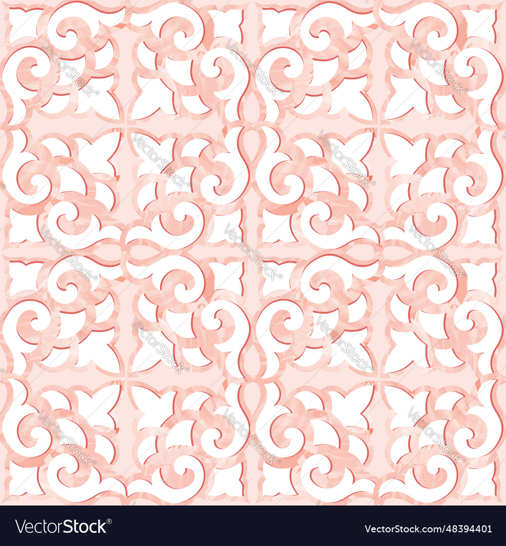 Abstract Floral Seamless Pattern Mosaic Royalty Free Vector