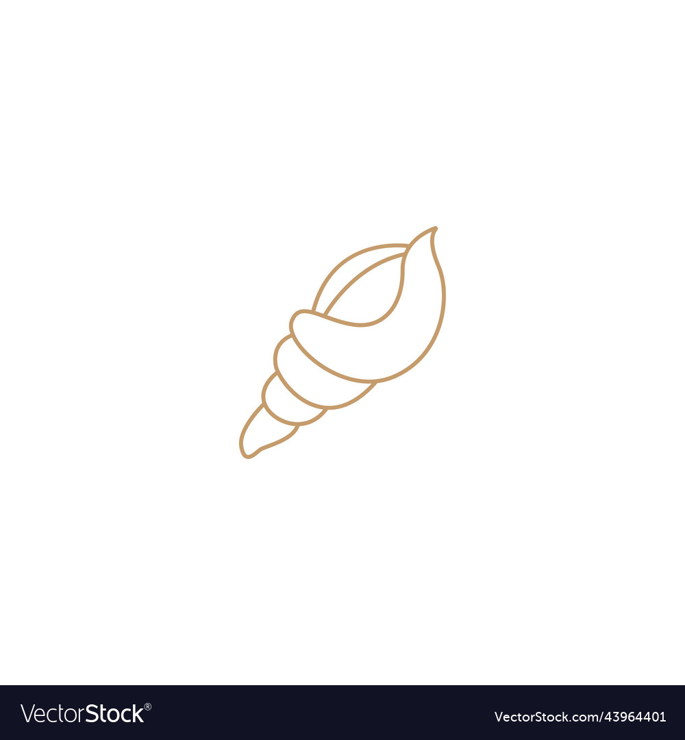 Beautiful shell icon logo design Royalty Free Vector Image