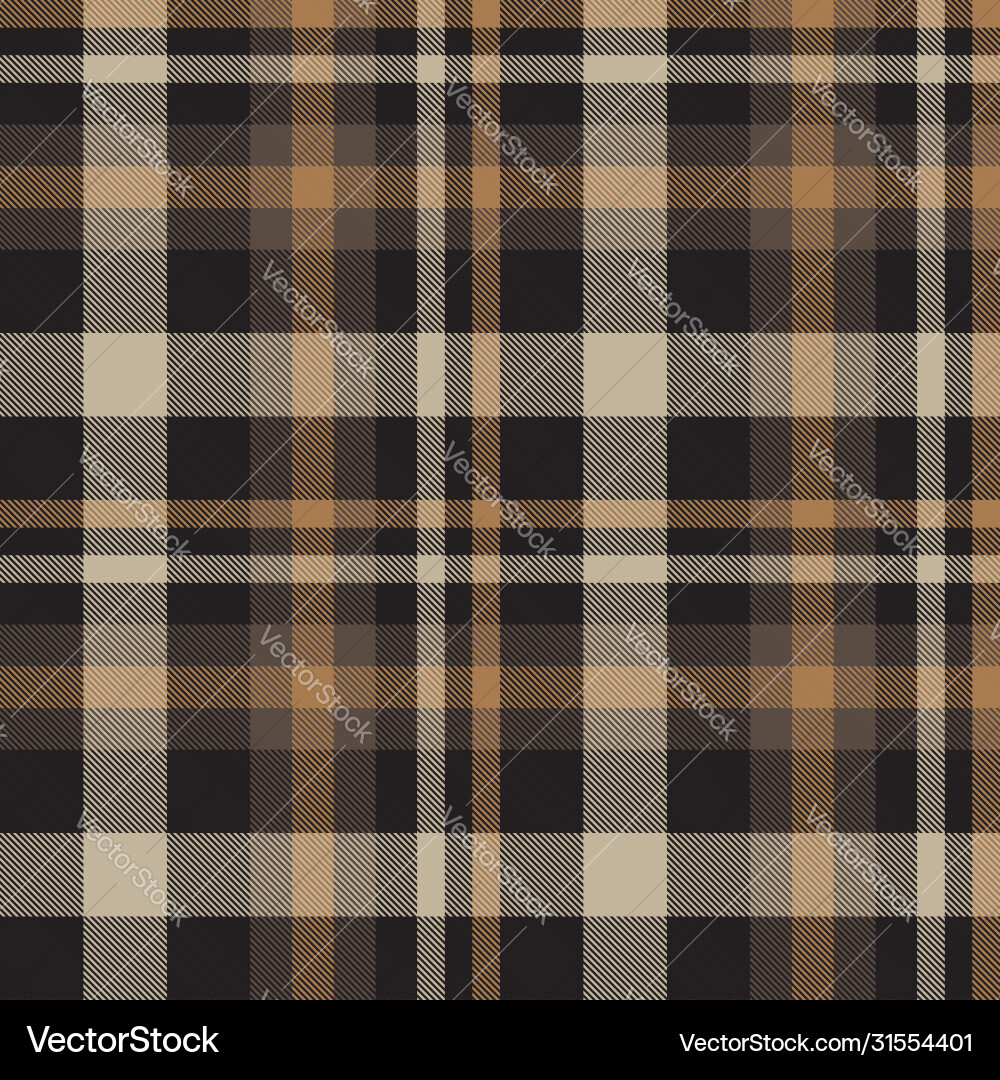Brown plaid tartan seamless pattern Royalty Free Vector