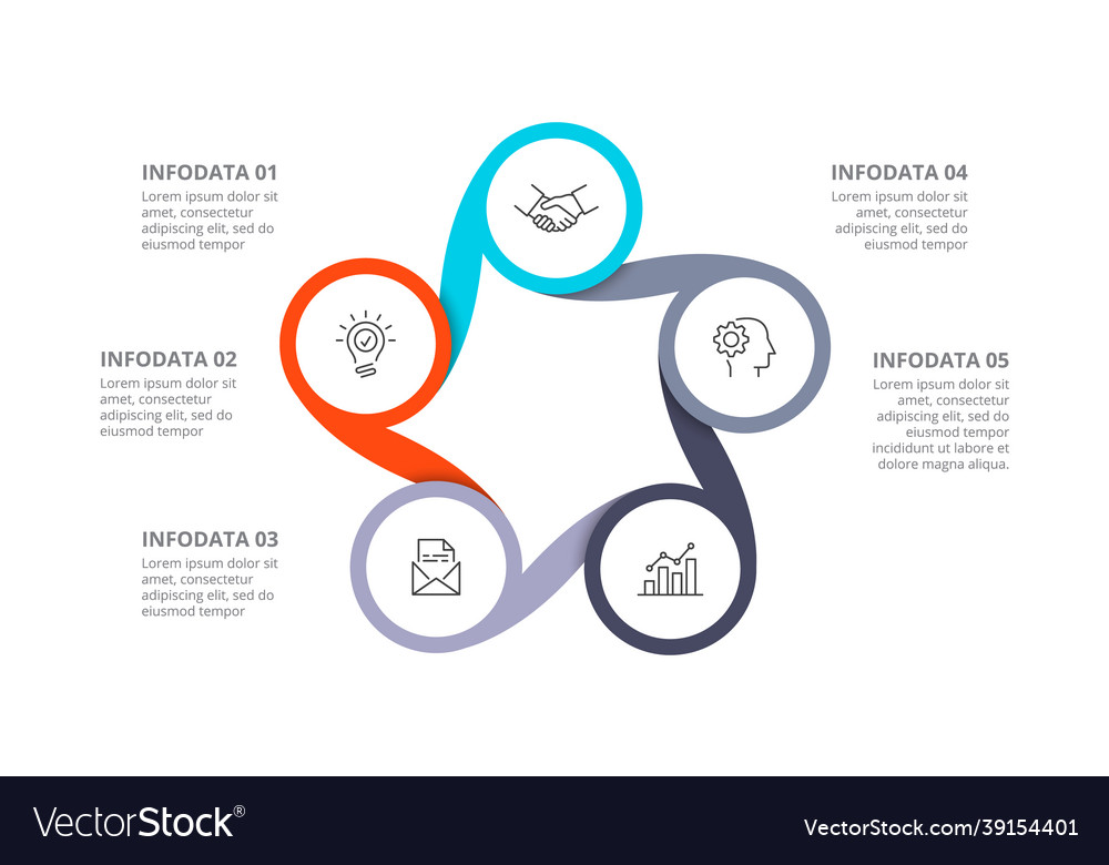 Business data visualization abstract elements Vector Image