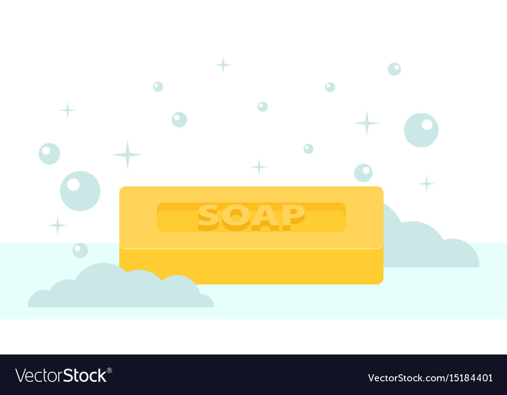 Cartoon flat style rectangular soap icon Vector Image