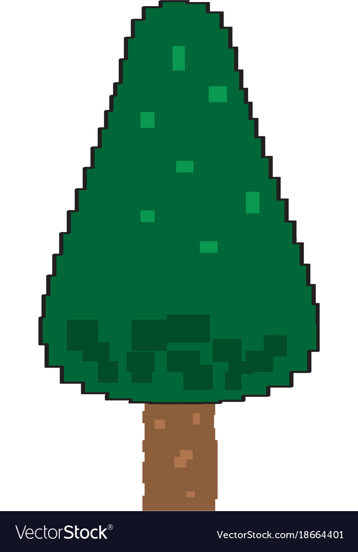 Pixelated tree icon Royalty Free Vector Image - VectorStock
