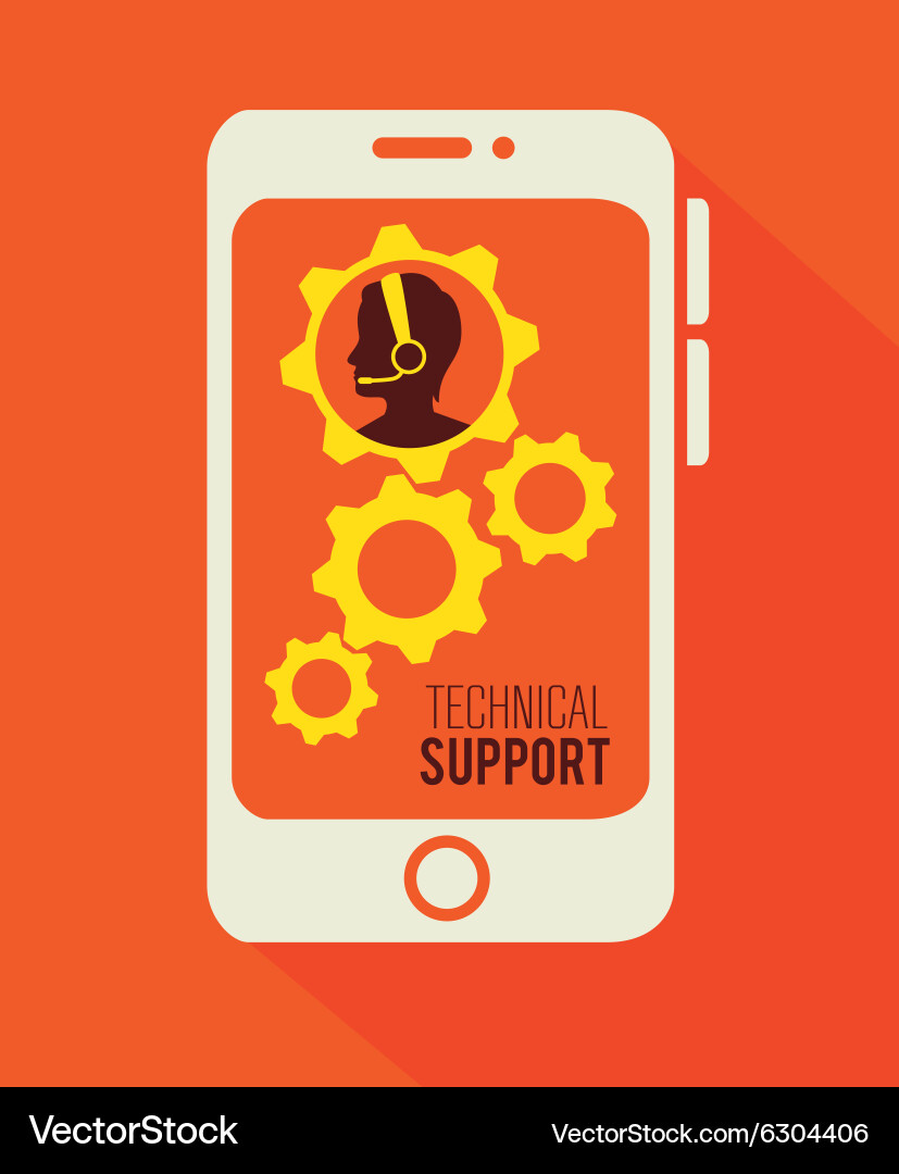Call center and technical support Royalty Free Vector Image