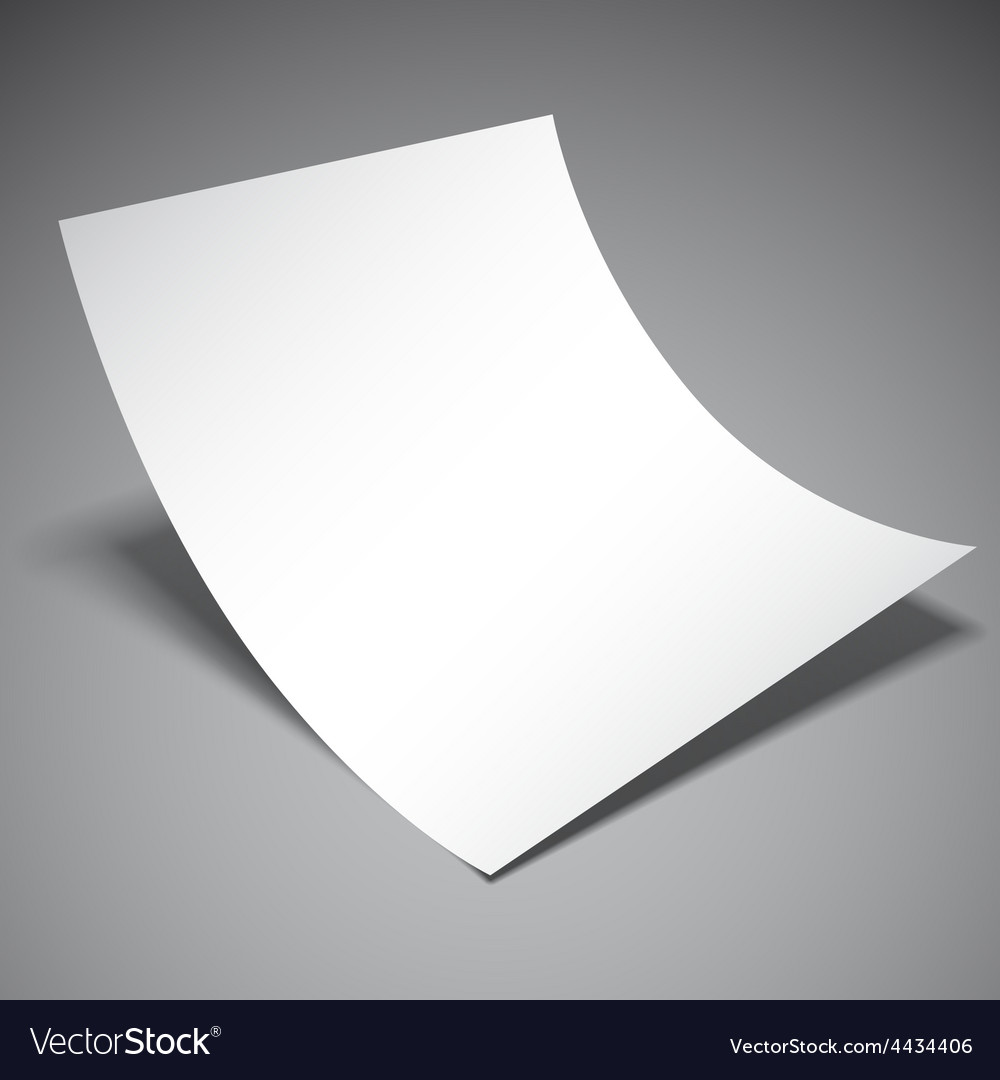 Empty paper sheet Royalty Free Vector Image - VectorStock