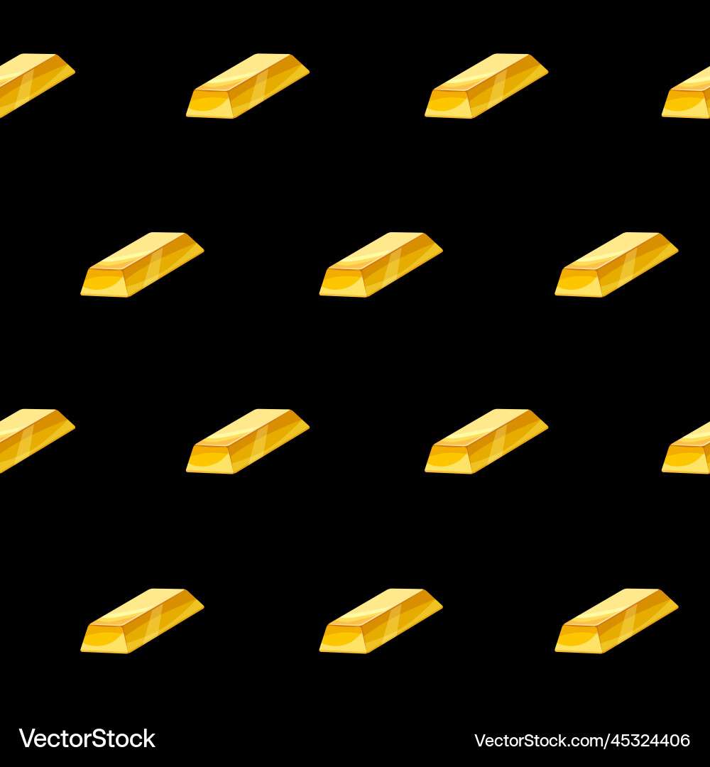 Gold bar seamless pattern bullions golden Vector Image