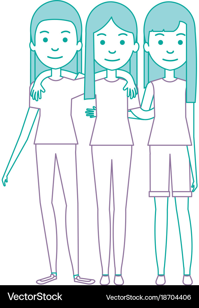 Group of persons avatars characters Royalty Free Vector