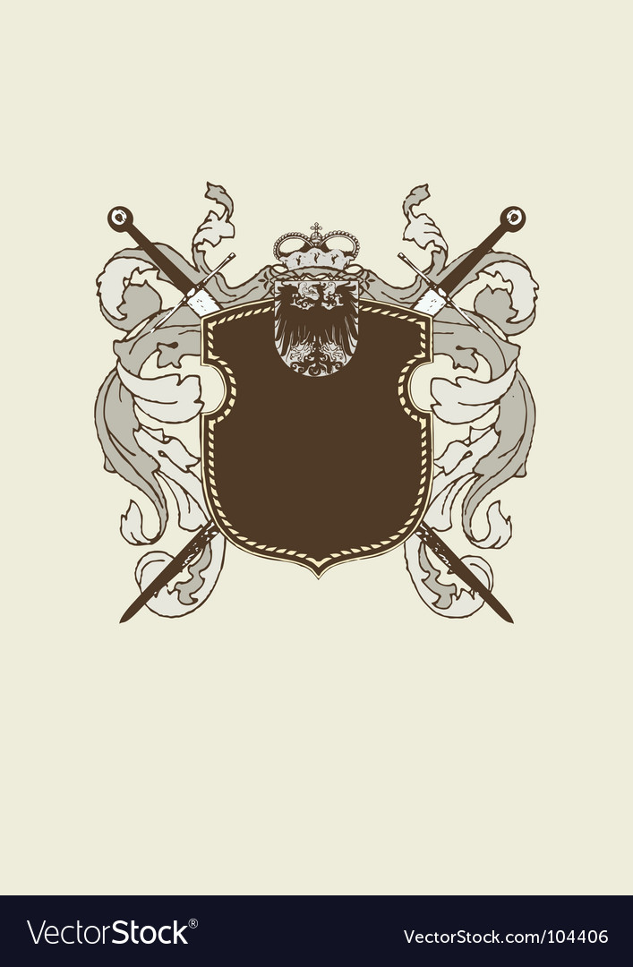 Heraldic shield Royalty Free Vector Image - VectorStock