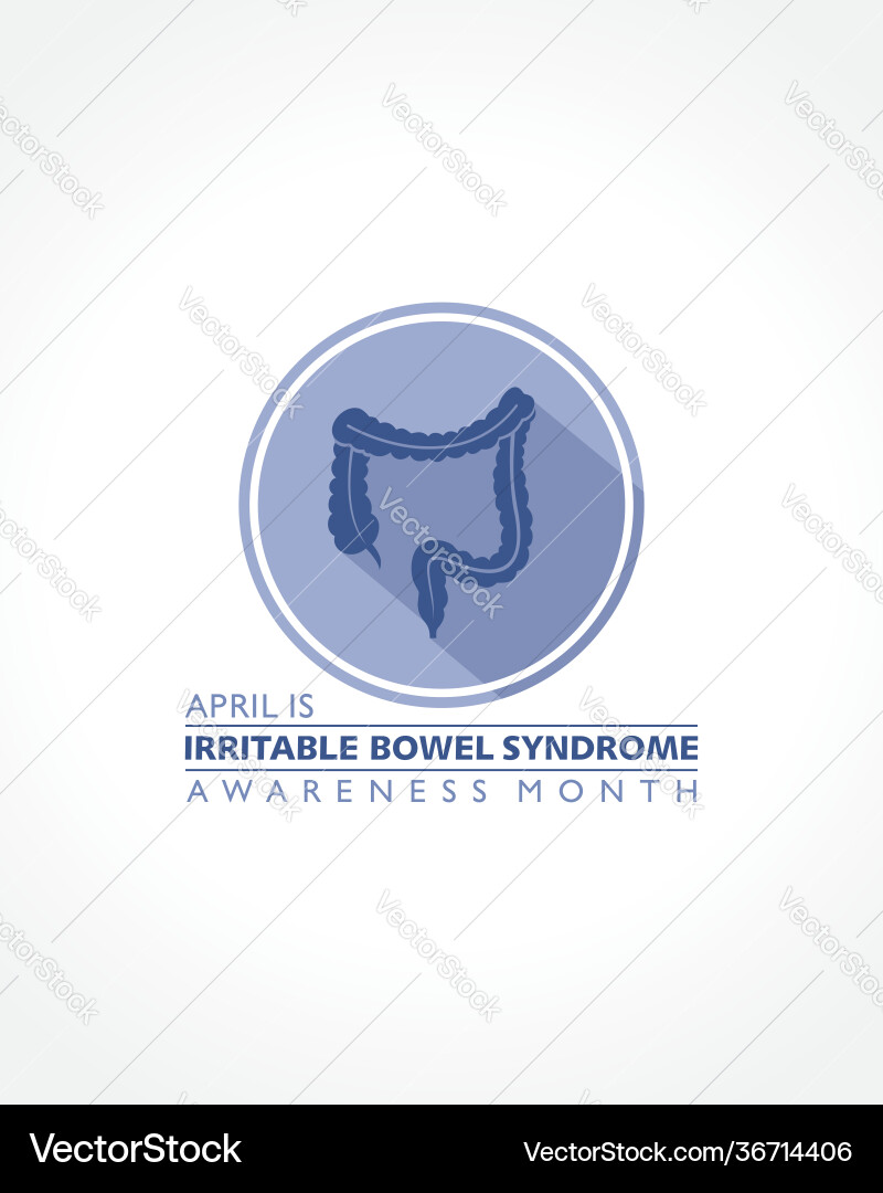 Irritable bowel syndrome ibs awareness month Vector Image