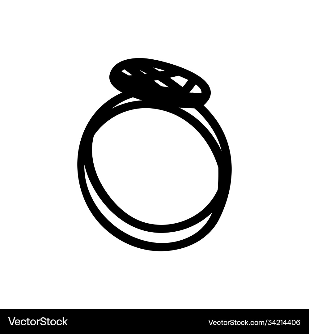 Isolated ring on a white background Royalty Free Vector