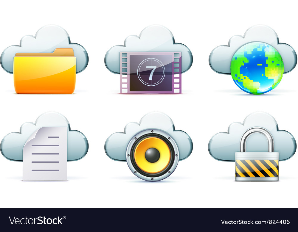 Network icon set Royalty Free Vector Image - VectorStock