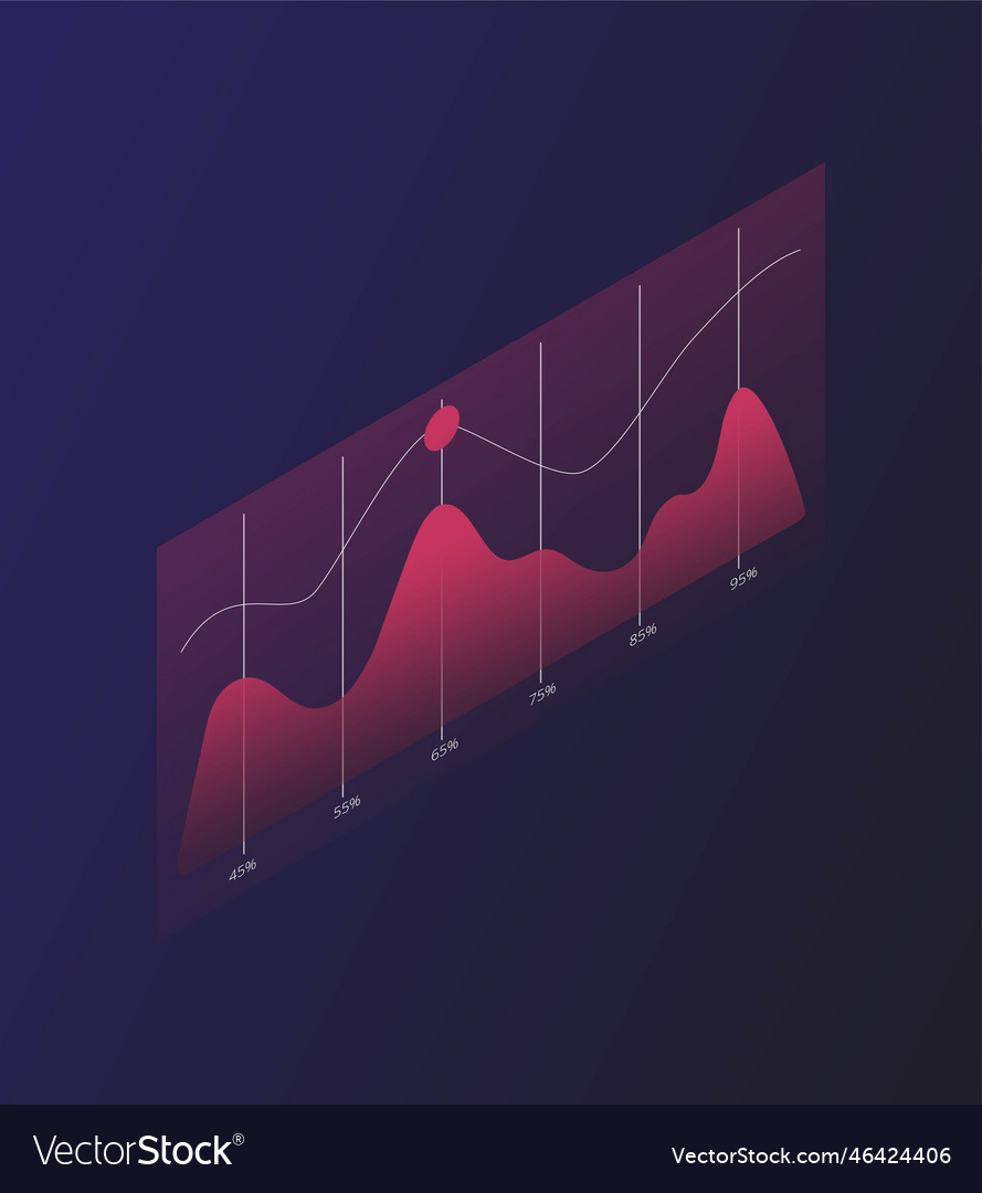 Red chart concept Royalty Free Vector Image - VectorStock