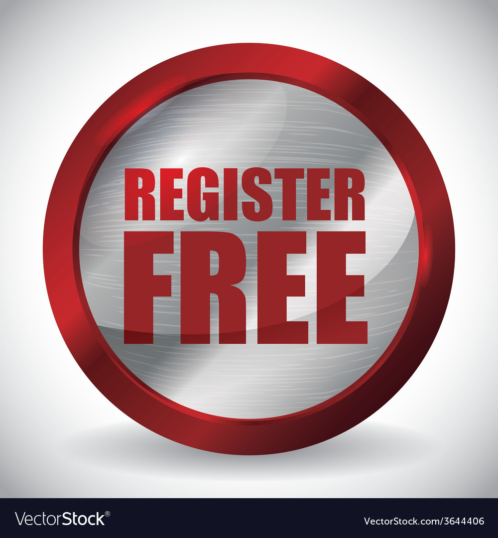 Register button design Royalty Free Vector Image