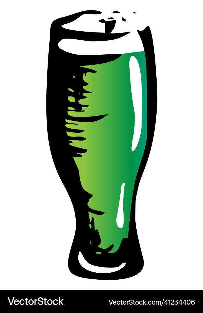 Saint patrick day special irish ipa green beer Vector Image