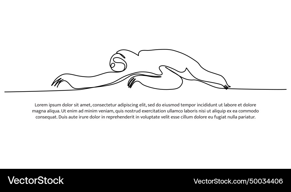Sloth line design simple animal silhouette Vector Image