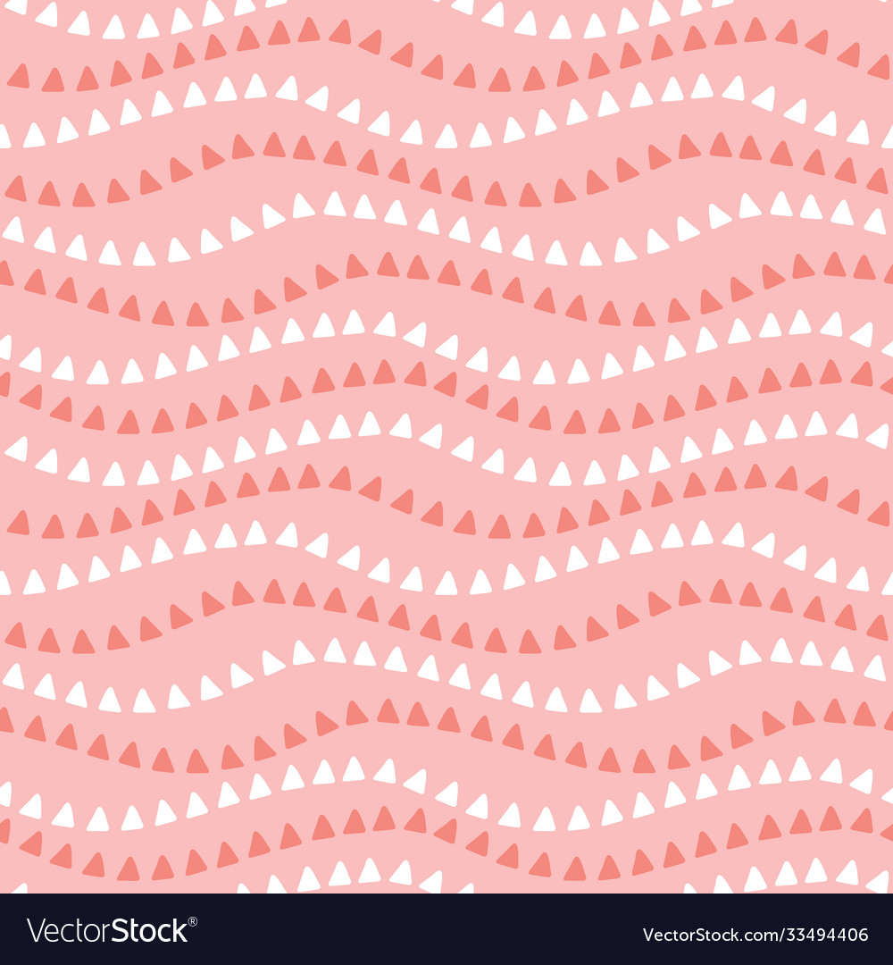 Triangle wave pattern cute seamless repeat Vector Image