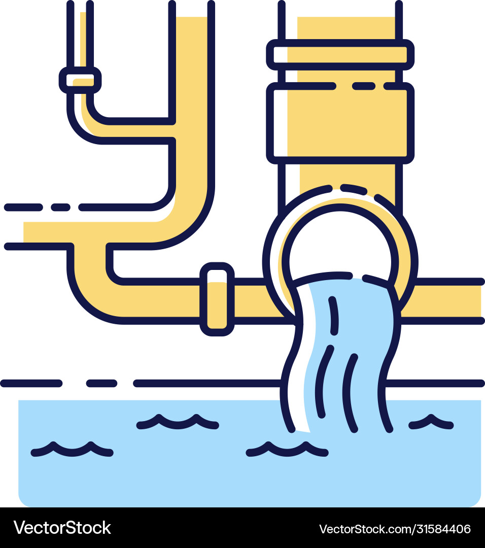 Water supply rgb color icon Royalty Free Vector Image