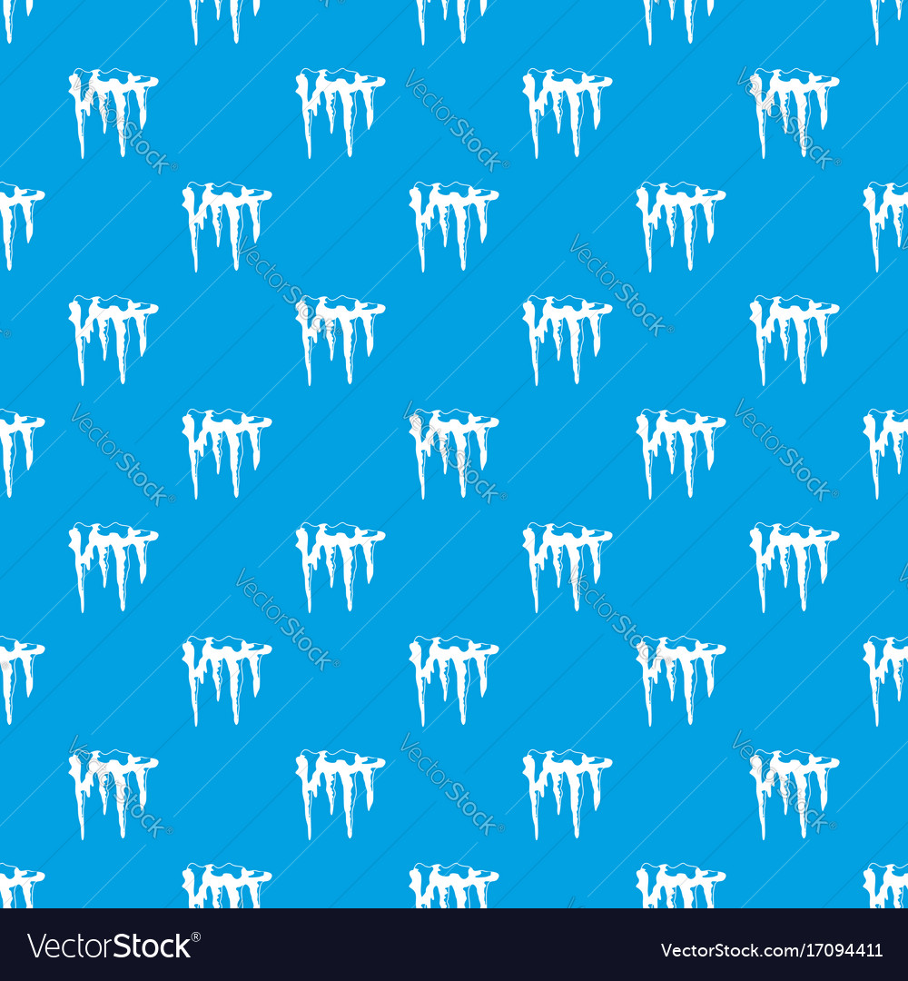 Icicles pattern seamless blue Royalty Free Vector Image