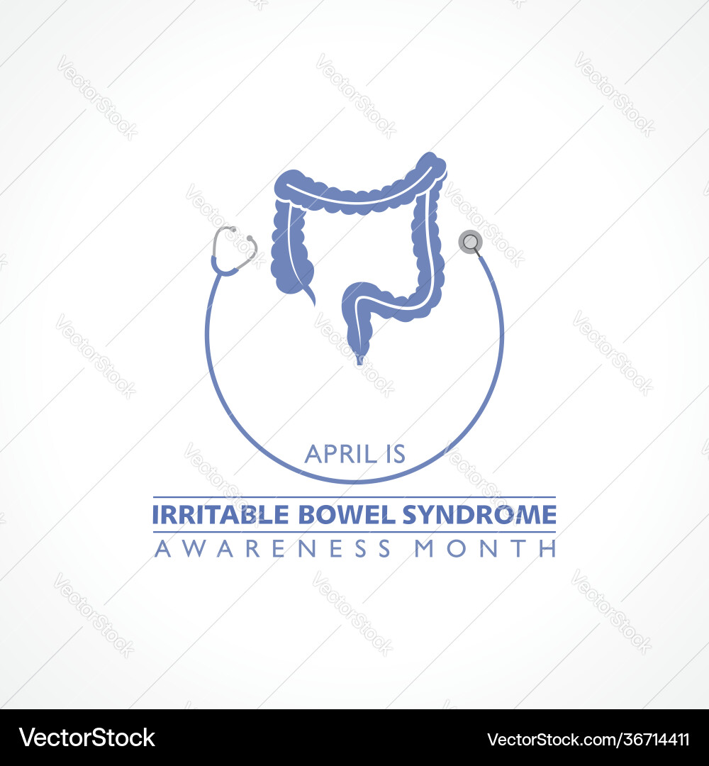 Irritable bowel syndrome ibs awareness month Vector Image