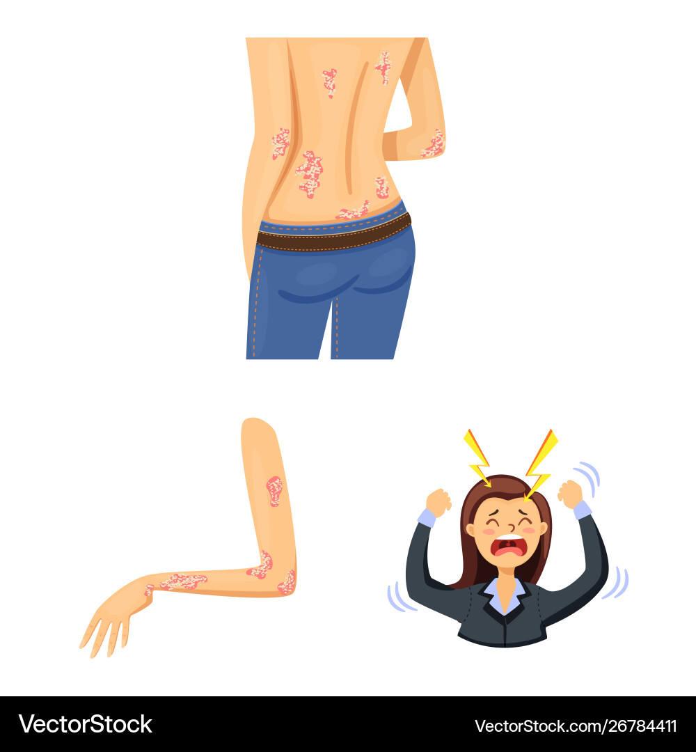 Isolated object pain and dermatology symbol Vector Image