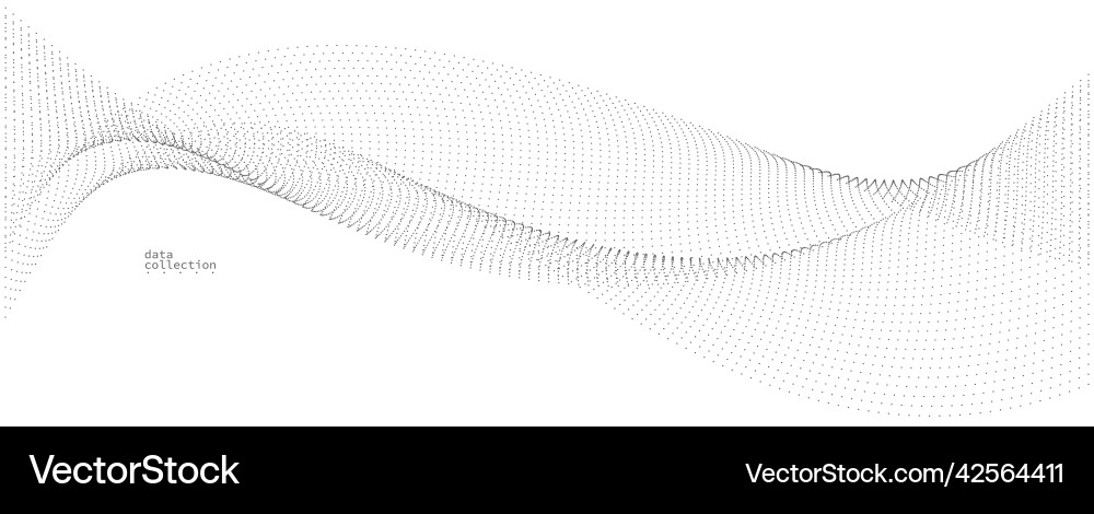 Light grey abstract background wave of flowing Vector Image